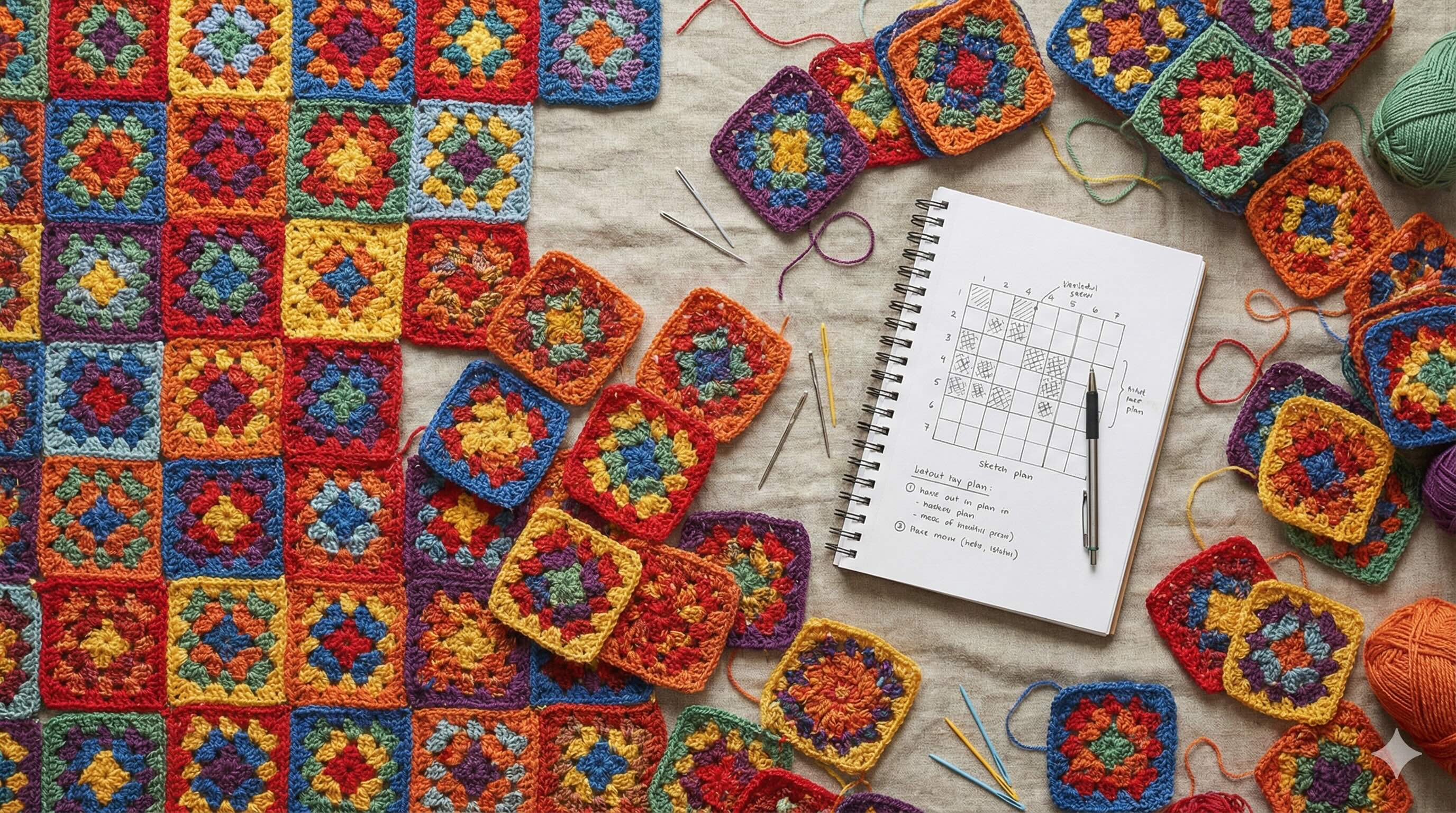 Granny Square Calculator - Layout & Yardage Planner | StitchMath